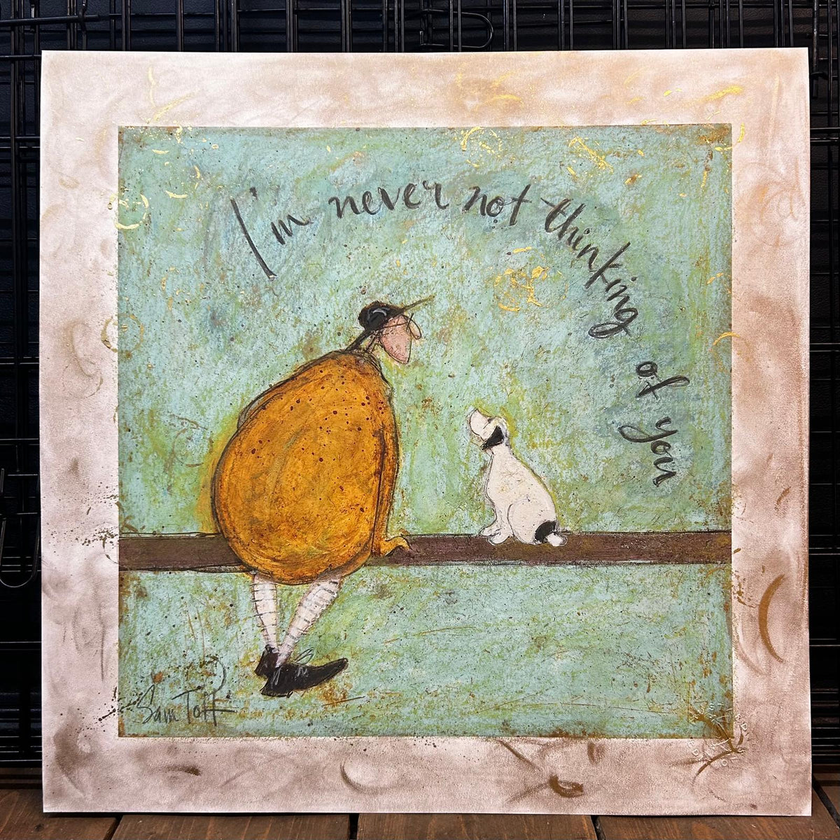 UNIQUE EMBELLISHED PRINT plus original drawing - The one with the gold ...